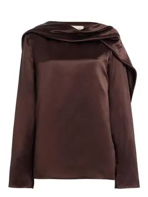 Tove Caris Draped Top - Brown