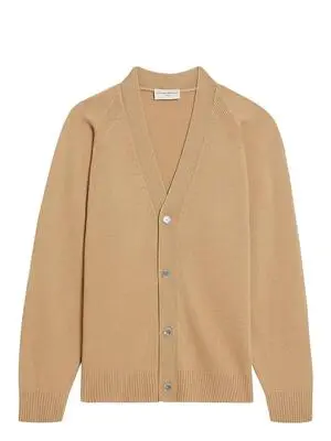 Officine Générale Milos Merino Wool Cardigan - Camel