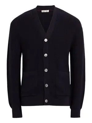 ALEX MILL Samuel Wool Cardigan Midnight Blue