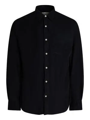 Officine Générale Lipp Cotton And Lyocellblend Corduroy Shirt - Black