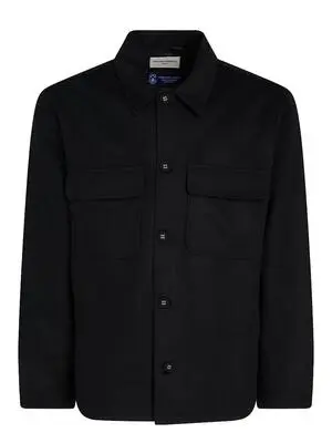 Officine Générale Haby Wool And Cashmereblend Felt Overshirt - Black