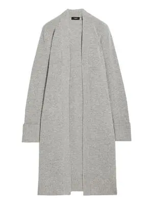 Theory Wool And Cashmere-blend Cardigan - Light Gray