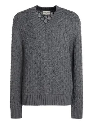 Officine Générale Francis Jacquard-knit Wool Sweater - Gray