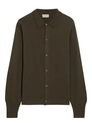 Officine Générale Brent Wool Cardigan - Army Green