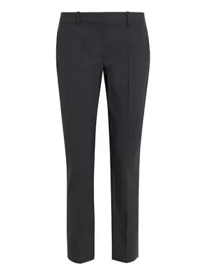 Theory Slim-leg Wool-blend Trousers - Dark Gray