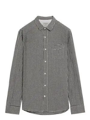 Officine Générale Lipp Checked Cottonblend Shirt - Black