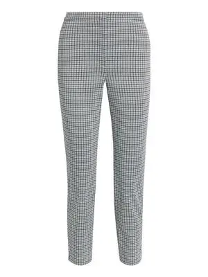 Theory Checked Jacquard Tapered Trousers - Light Gray