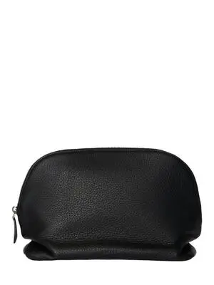 THE ROW Agnes Leather Pouch - Black
