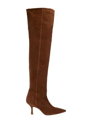 STUART WEITZMAN Naomi 75 Suede Over-the-Knee Boots Brown