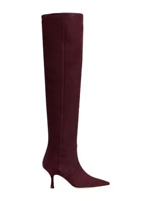 STUART WEITZMAN Naomi 75 Suede Over-the-knee Boots - Plum