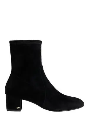 STUART WEITZMAN Sofia 50 Stretch-Suede Sock Boots Black