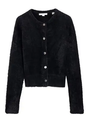 Vince Brushed Knitted Cardigan - Black