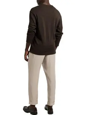 Officine Générale Benny Wool-blend Sweater - Dark Brown