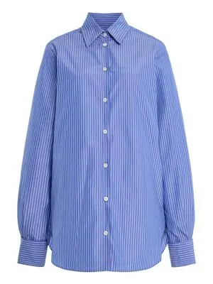 AMIYA Britannia Cotton Shirt Blue