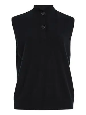 HOUSE OF DAGMAR Wool-cashmere Knit Sleeveless Top - Black