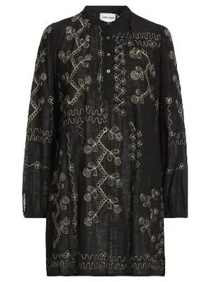 Antik Batik Mini Cotton Dress - Black