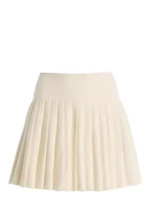 AMIYA Heritage Pleated Mini Skirt - Ivory