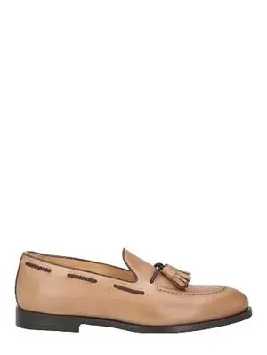 Brunello Cucinelli Leather Loafers With Tassels - Beige