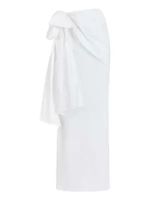 Rosie Assoulin Draped Skirt With Bow Detail - White