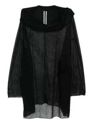 Rick Owens Concordians Hooded Top - Black