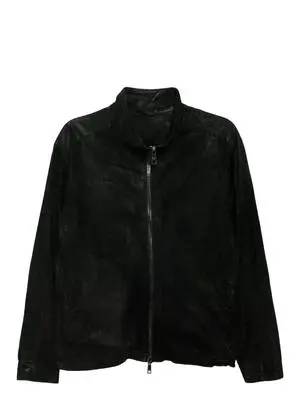 GIORGIO BRATO Leather Biker Jacket - Black