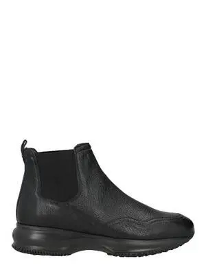Hogan Leather Ankle Boots - Black