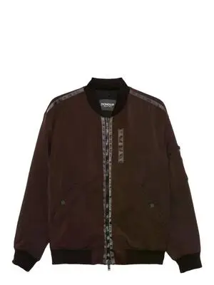DONDUP Striped-panel Bomber Jacket - Brown
