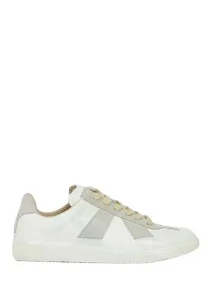 MAISON MARGIELA Leather Panelled Sneakers - White