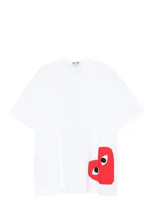 Play Comme Des Garcon Heart Logo T-shirt - White