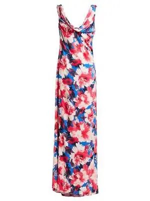 Patrizia Pepe Floral-print Maxi Gown - Red