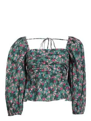 Max Mara Floral Print Woven Top - Green