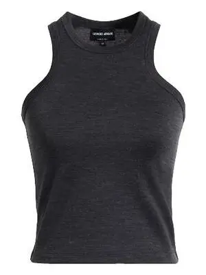 Giorgio Armani Tank Top In Virgin Wool Blend - Grey