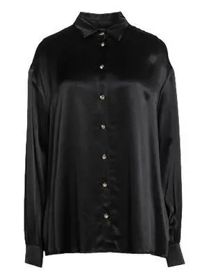 Just Cavalli Viscose Satin Shirt - Black