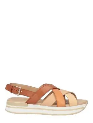 Hogan Leather Sandals - Beige
