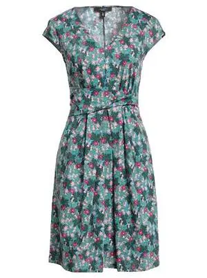 Max Mara Mini Floral-print Pleated Dress - Green