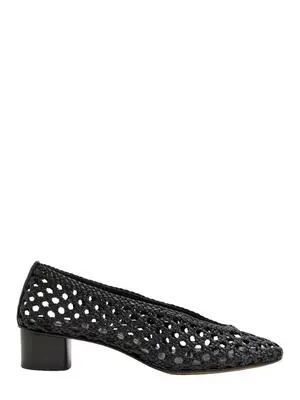 Le Monde Beryl 40mm Woven-leather Pumps - Black