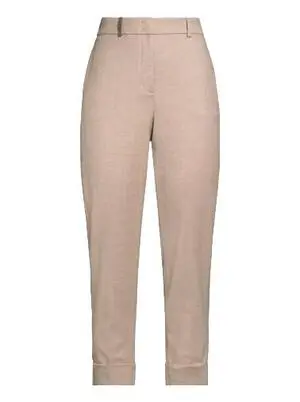 Peserico Tapered Virgin Wool-cashmere Pants - Beige