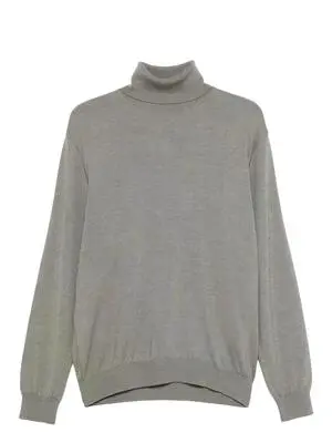 Paul & Shark Turtleneck Wool-silk Sweater - Grey