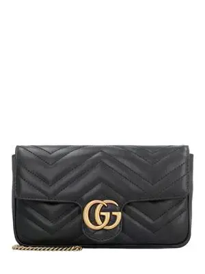 Gucci Mini Gg Marmont Crossbody Bag - Black