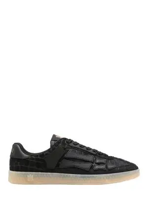 Amiri Pacific Bones Crocodile-embossed Leather Sneakers - Black