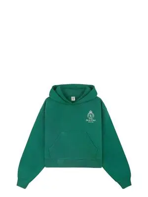 SPORTY & RICH Logo-embroidered Hoodie - Green