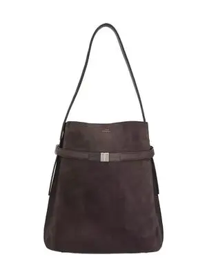 TOTEME Suede Leather Shoulder Bag - Brown