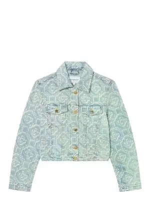 CASABLANCA Monogram-Pattern Denim Jacket
