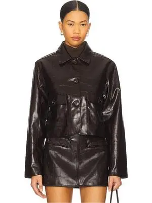 Blanknyc Faux Leather Cropped Jacket - Inner Drive