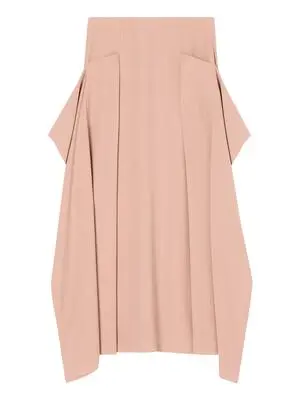 Giorgio Armani Long Technical Cady Skirt - Camel