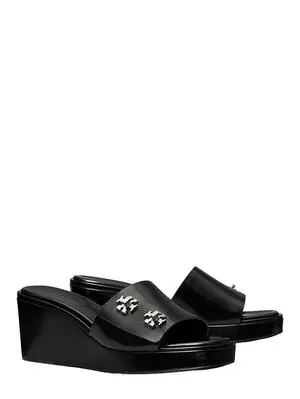 Tory Burch Turnlock Wedge Sandal - Perfect Black