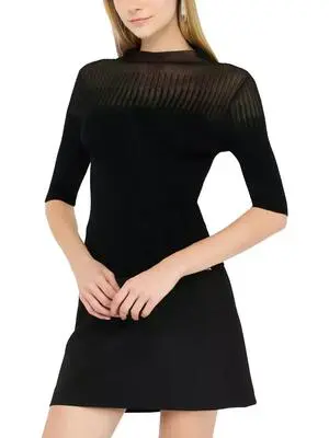 LIU JO Ribbed High-Neck Top