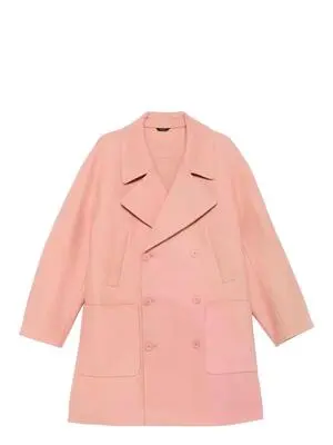 Fendi Double-breasted Patch-pocket Coat - Pink