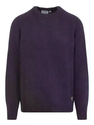 Carhartt Work In Progress Speckled Raglan Sweater - Purple