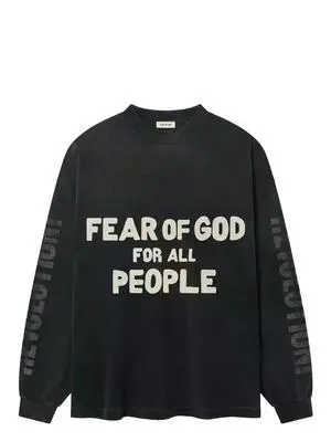 Fear Of God Logo-print Long-sleeve Sweatshirt - Black